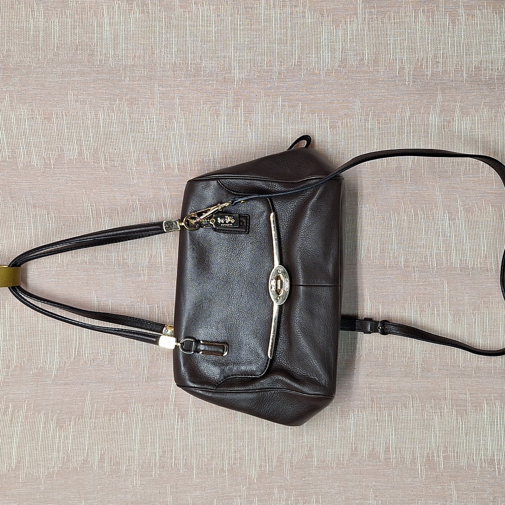 Coach Madison Madeline Brown Leather Satchel. - Gem